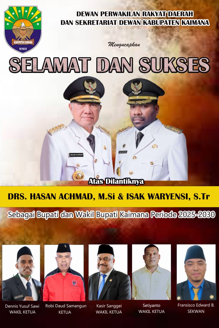 Iklan Pelantikan Bupati dan Wakil Bupati Kaimana 2025-2030 Sekretariat DPRD Kaimana - Kabar Triton